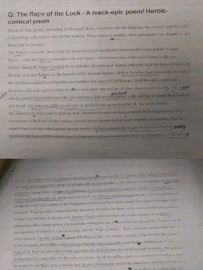 The Rape of The Lock | PDF