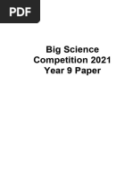 Big Science Competition Practise Questions Years 9-10 | PDF ...