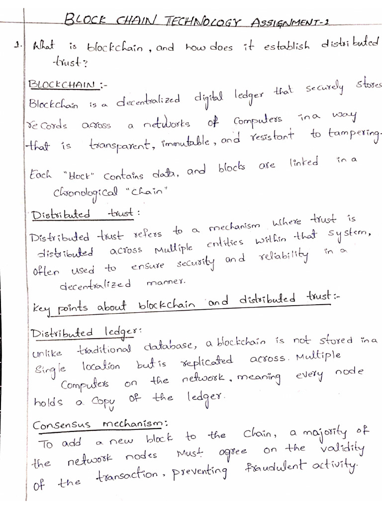 Blockchain Technology Assignment 1 | PDF | Data Management