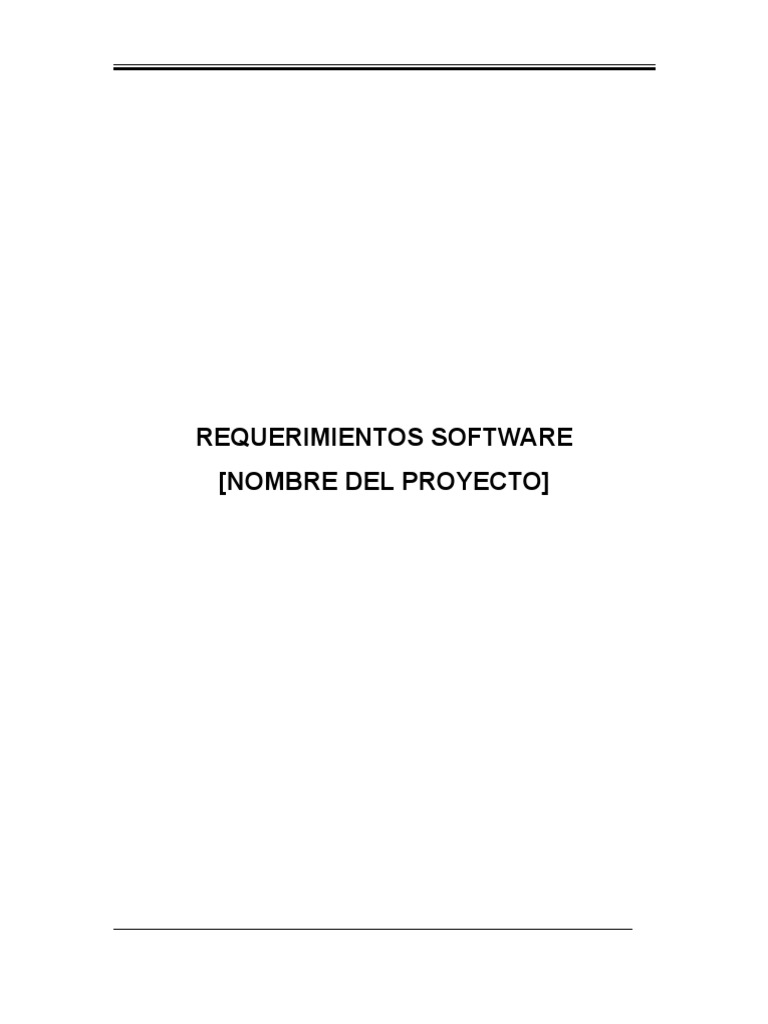 Requerimientos Software (Template) | PDF | Pruebas de software | Software
