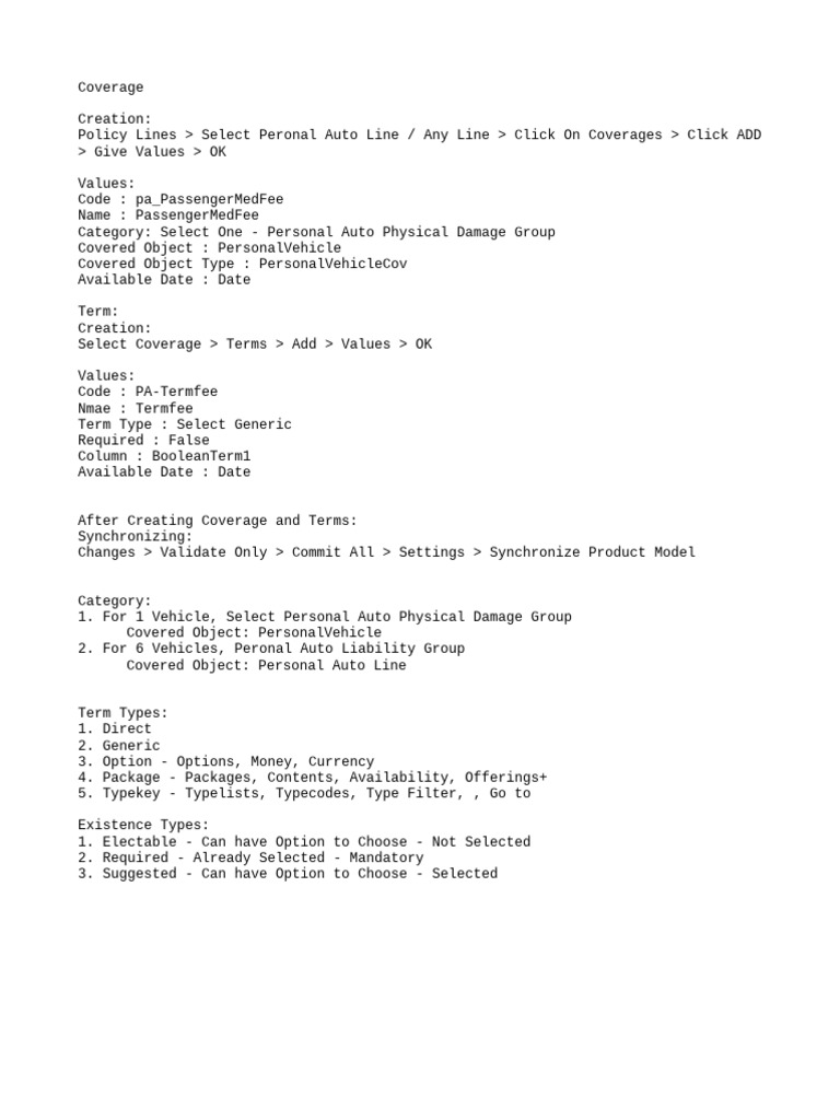 Coverage Creation | PDF