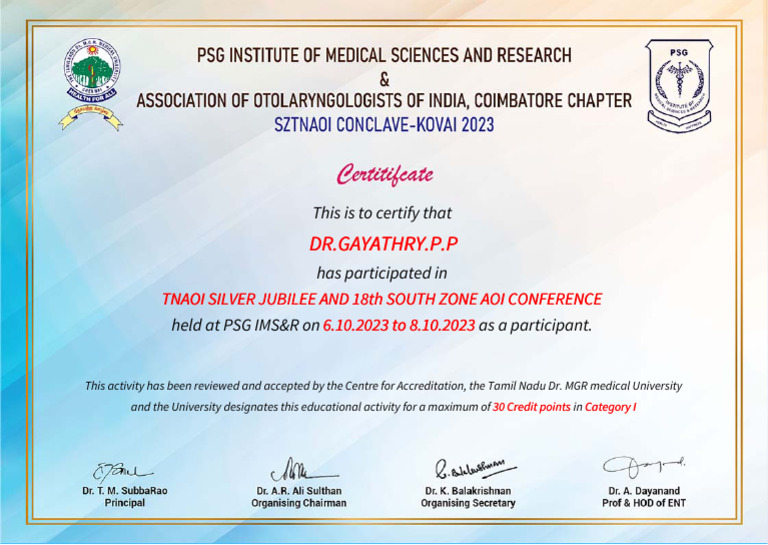 South Zone Certificate | PDF