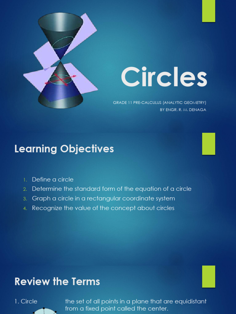 Circles in Analytic Geometry Lesson Part1 | PDF