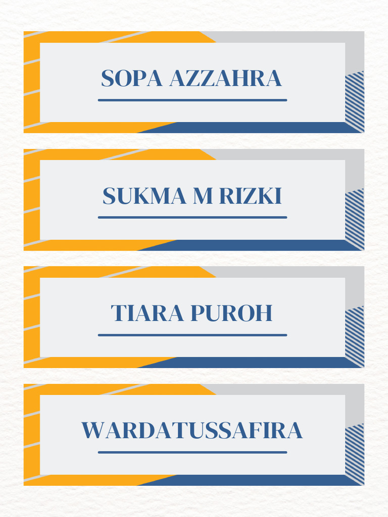 Blue & Orange Simple Document Folder Label | PDF