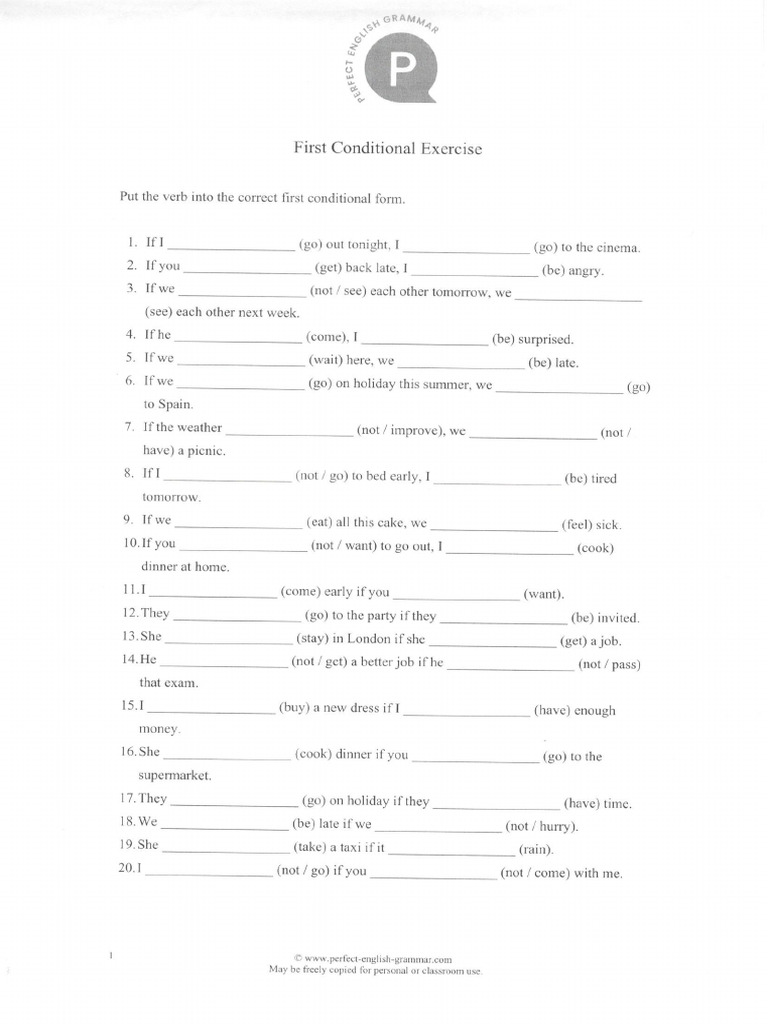 First Conditional | PDF