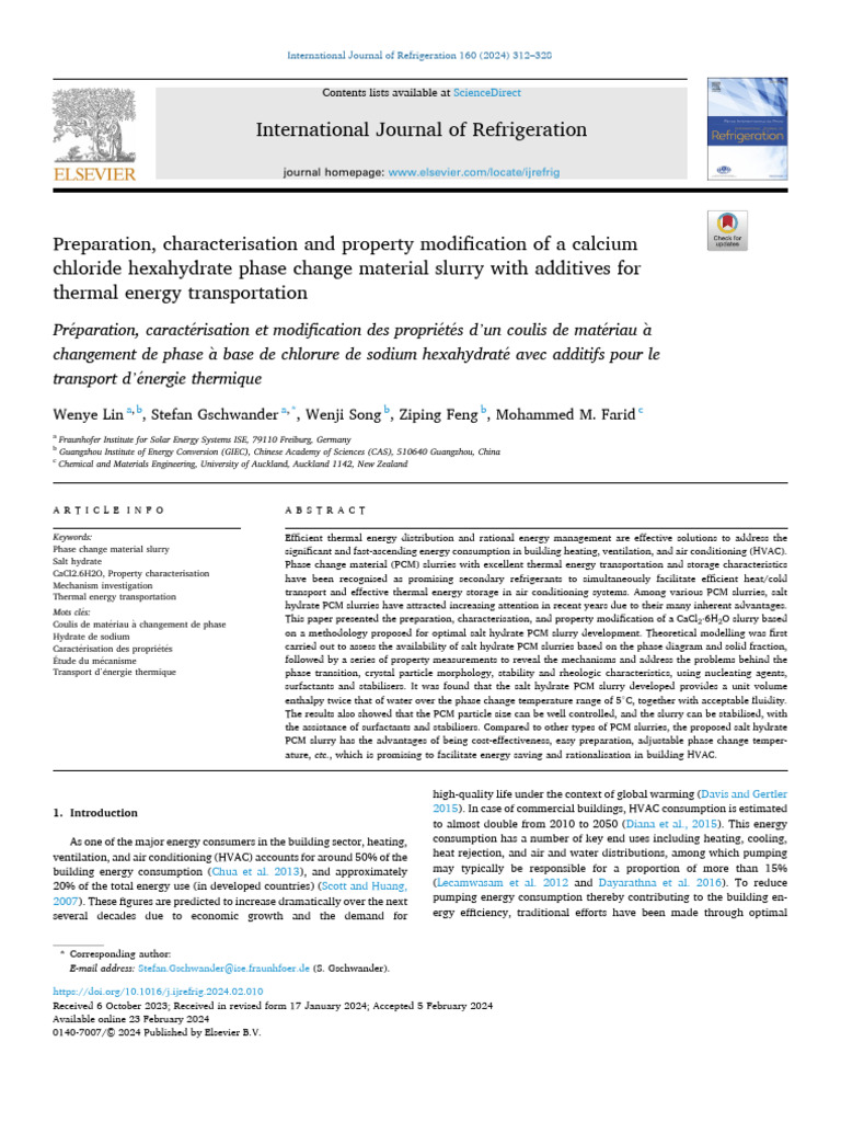 Preparation, Characterisation and Property Modification of A Calcium ...