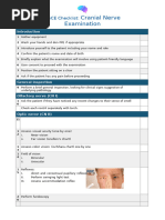 Cranial Nerve Exam OSCE Checklist | PDF | Human Anatomy | Nervous System