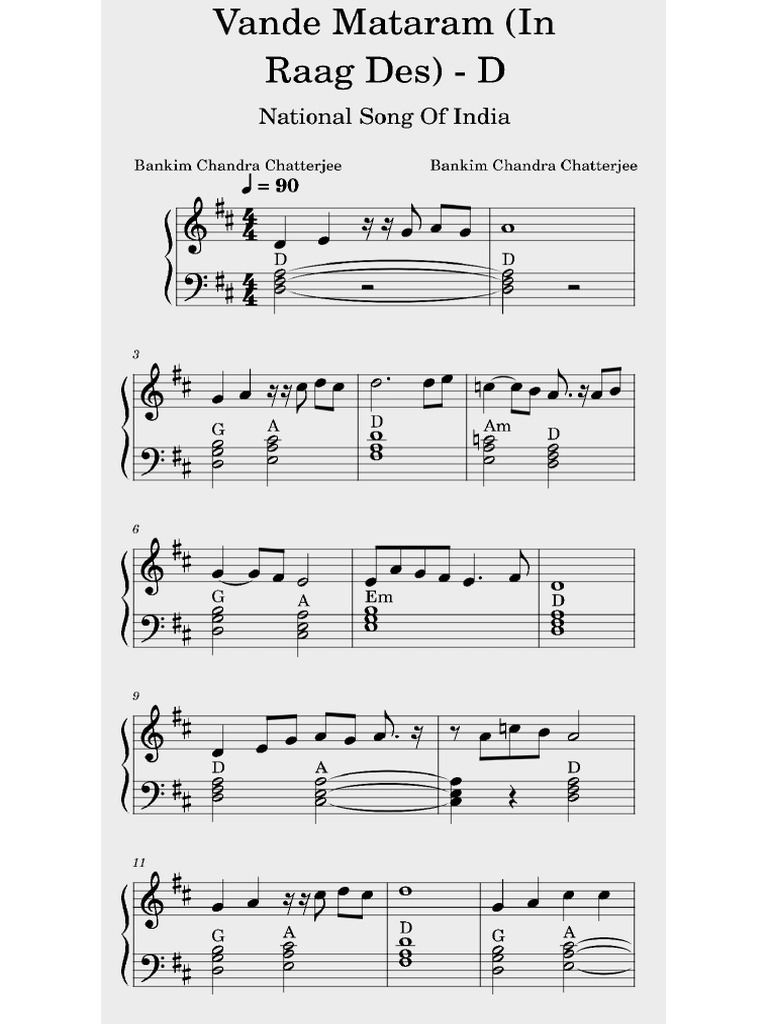 Vande - Mataram Piano - Violin | PDF