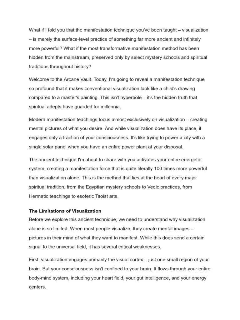 This Ancient Manifestation Technique Is 100X More Powerful Than ...