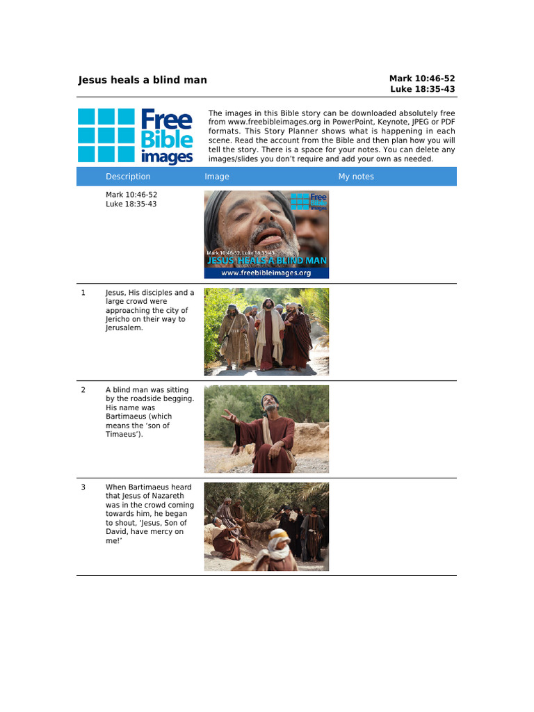Blind Man in Jericho - Plan in Romana | PDF