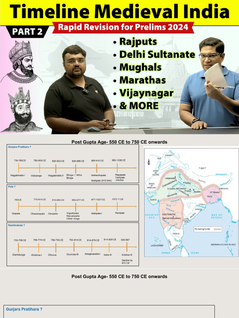 Dynasties and Kings Timeline: 550-1857 CE | PDF