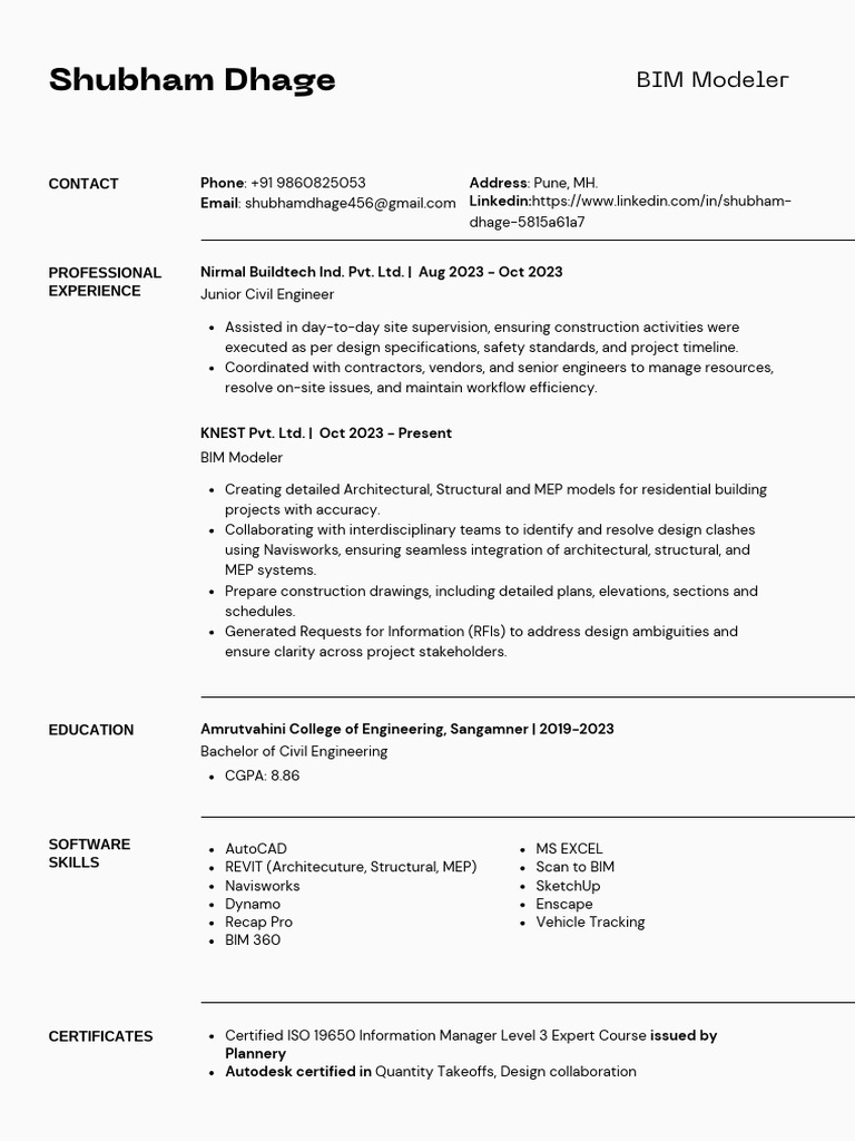 Shubham’s Resume | PDF