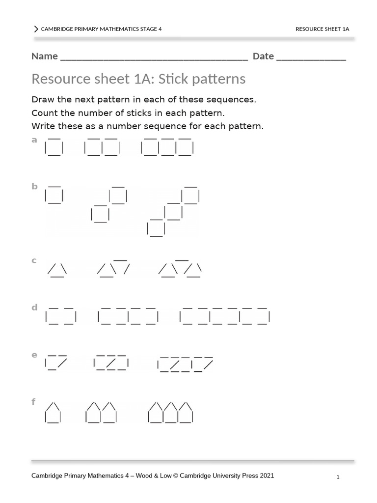 Prim Maths 4 2ed TR Resource 1a | PDF