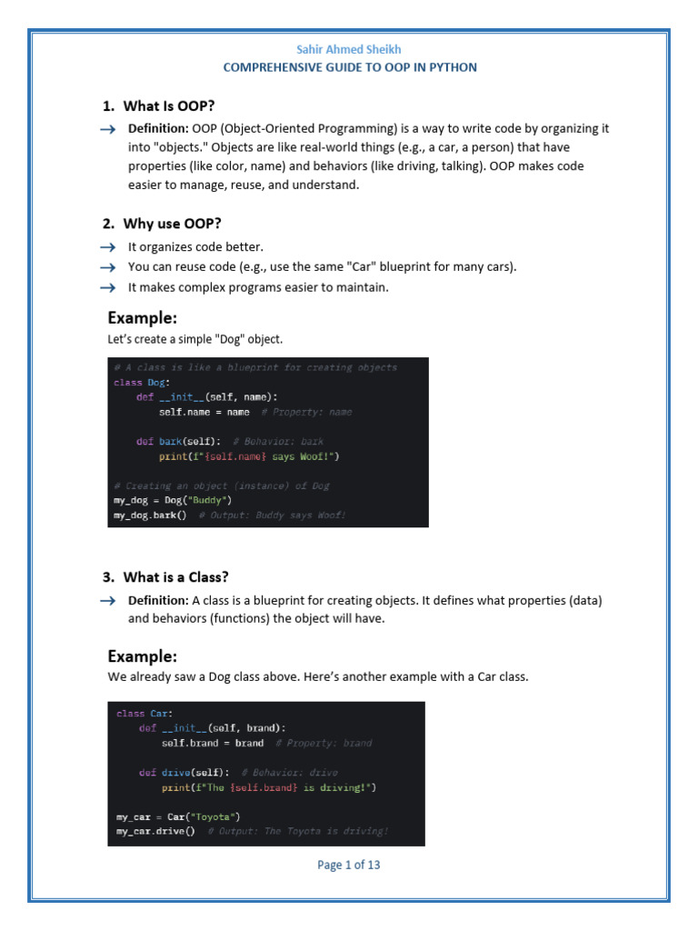 OOP in Simple Words (Step 12) | PDF | Method (Computer Programming ...
