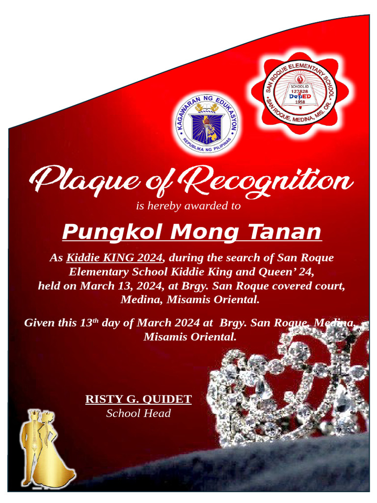 Kiddie King and Queen Awards 2024 | PDF