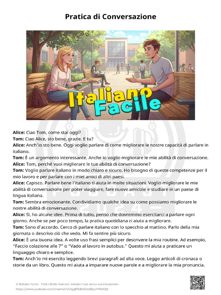 Italiano Facile - Pratica Di Conversazione | PDF