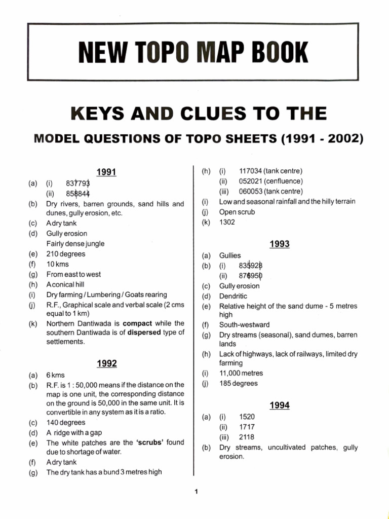 New TOPOMAP Book PT 4 (Answer Key) | PDF | Erosion | Dune