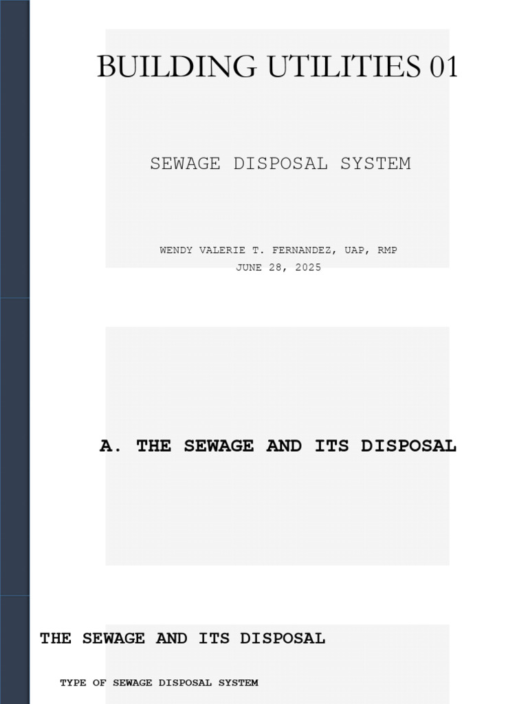 Module 4. Sewage Disposal System | PDF | Sanitary Sewer | Septic Tank