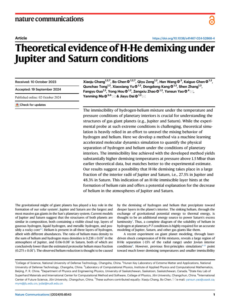 A Method To Identify Changng Rainfall Patterns | PDF | Jupiter | Saturn