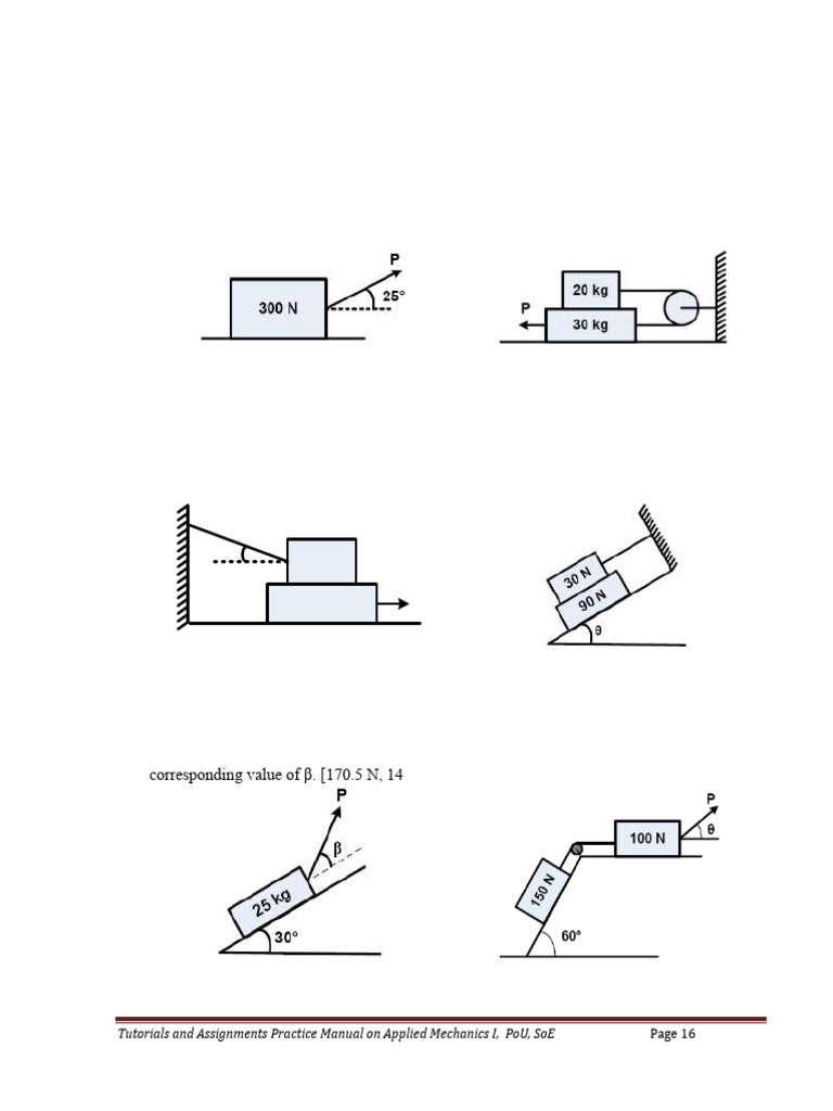 Friction Force Calculations in Mechanics | PDF | Friction | Force