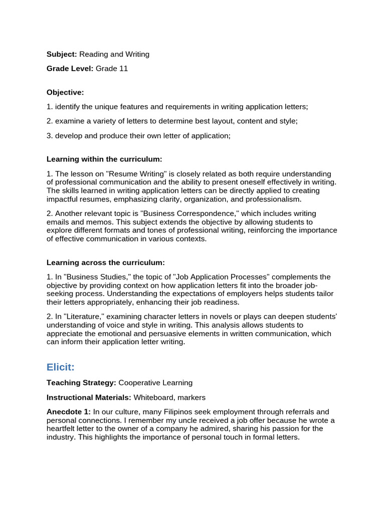 Lesson Plan Pdf Learning Peer Review