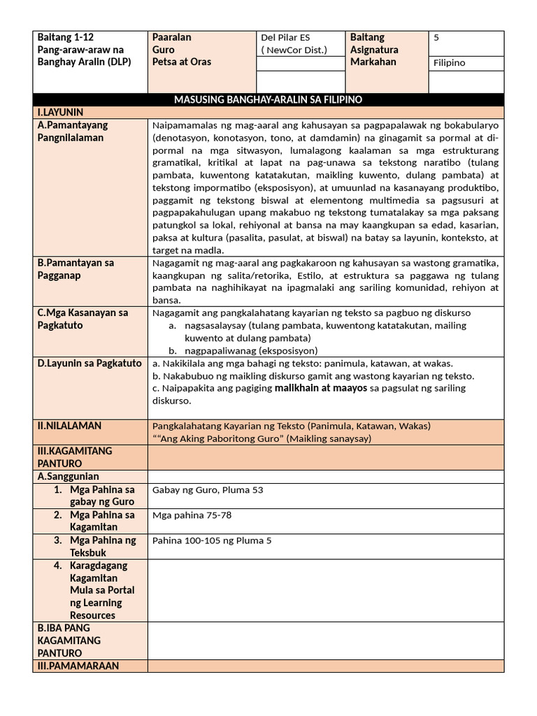 Ika-Apat Na Markahan - ROBILYN J. BERO | PDF