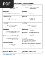 Stoichiometry Formula Sheet | PDF