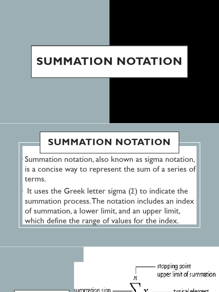 L6 Summation Notation Pdf 6684