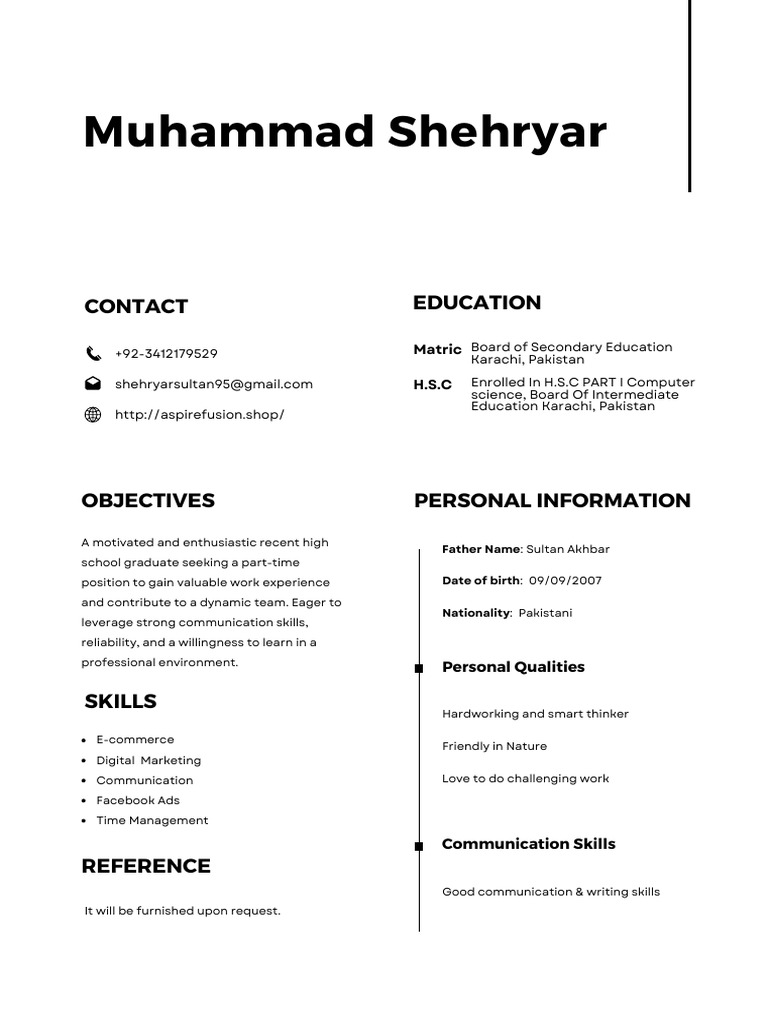 Shehryar CV | PDF