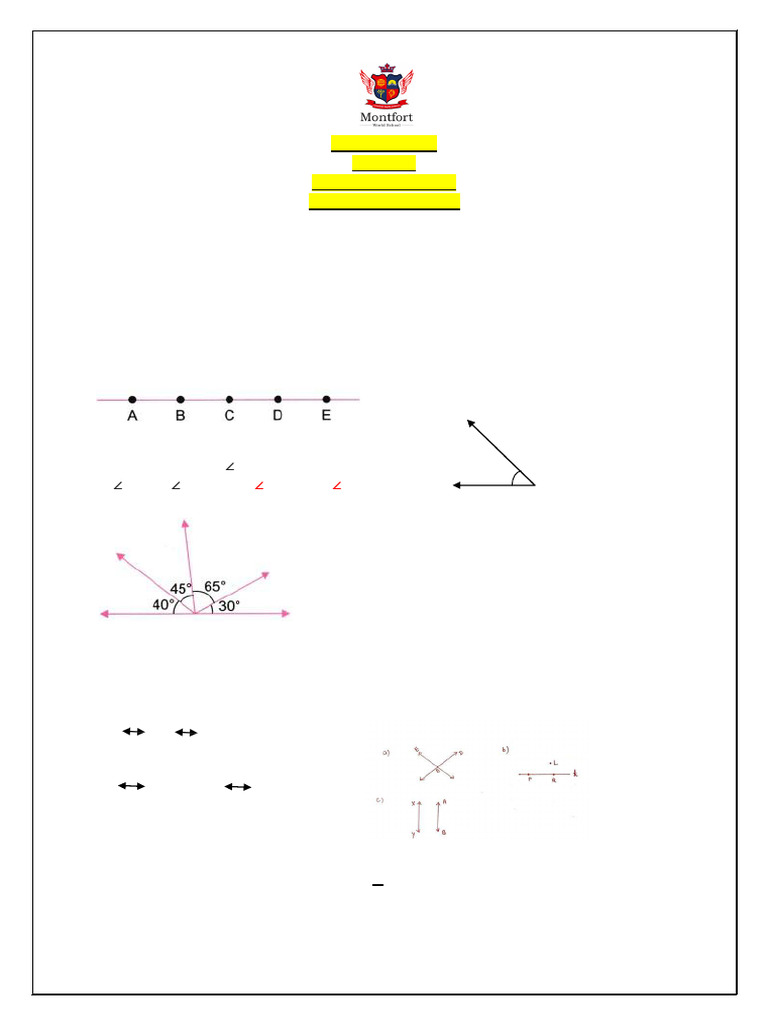 Grade VI Mathematics: Lines and Angles | PDF