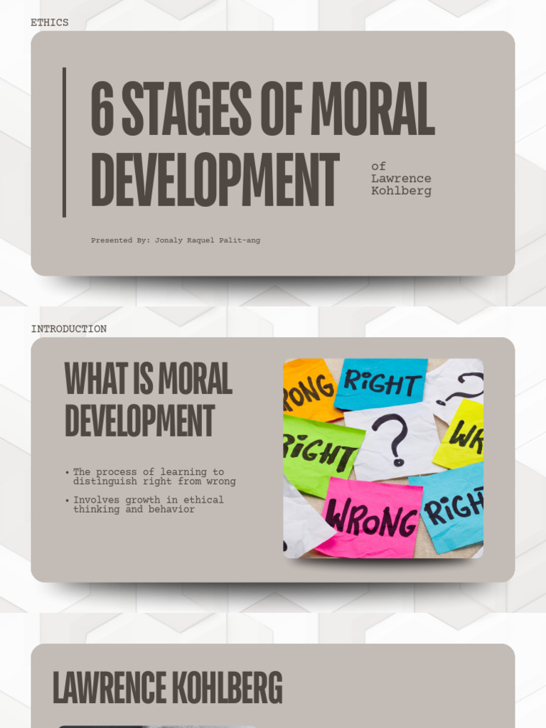 Kohlberg's 6 Stages of Moral Development | PDF
