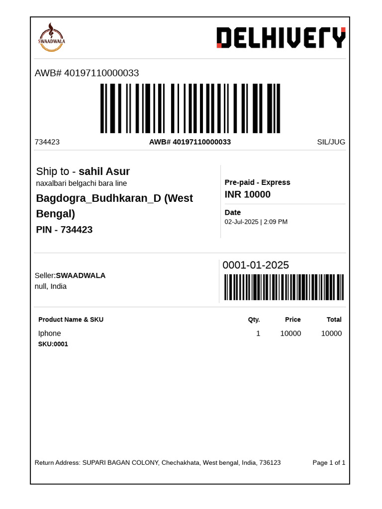 Shipping Label | PDF