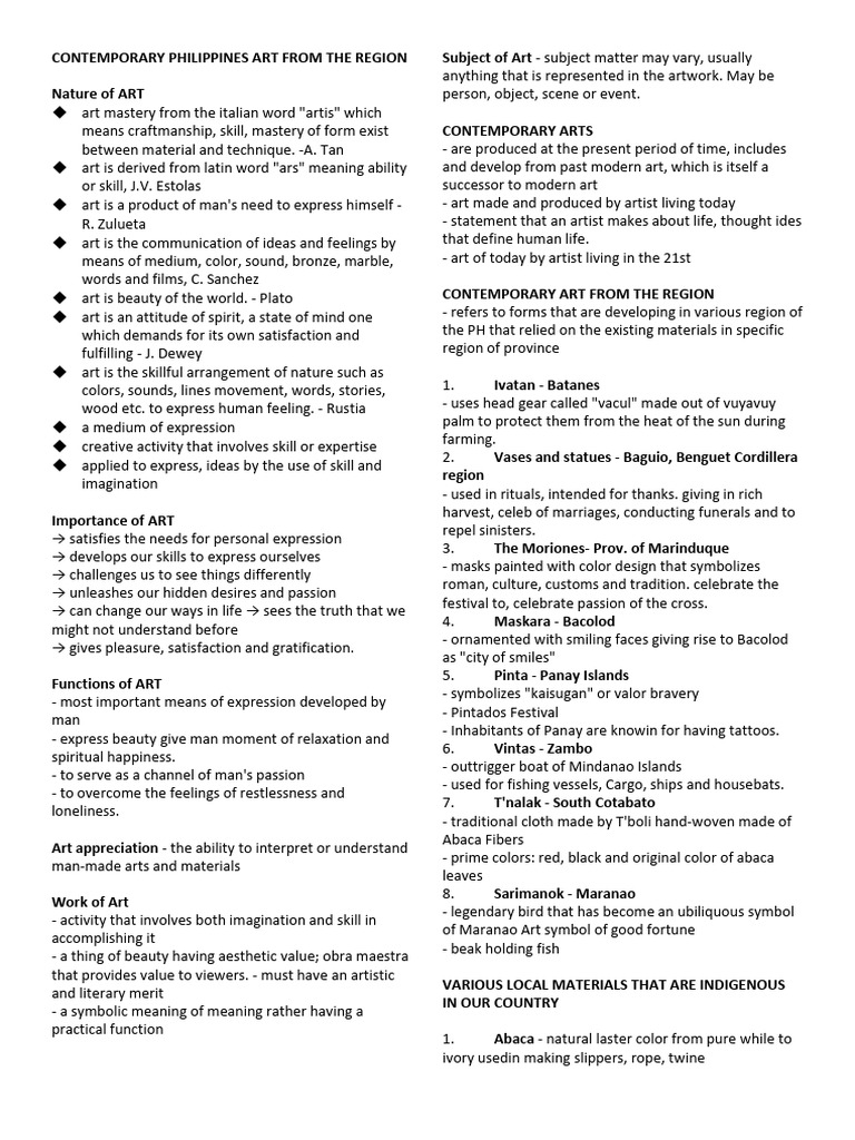 CPAR Reviewer 1 | PDF | Decorative Arts | Philippines