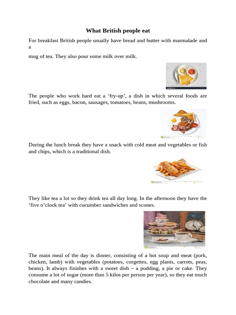 British Eating Habits Explained | PDF