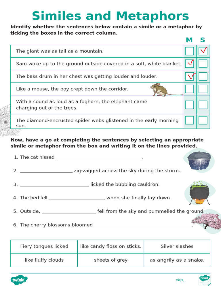 Identifying Similes and Metaphors | PDF