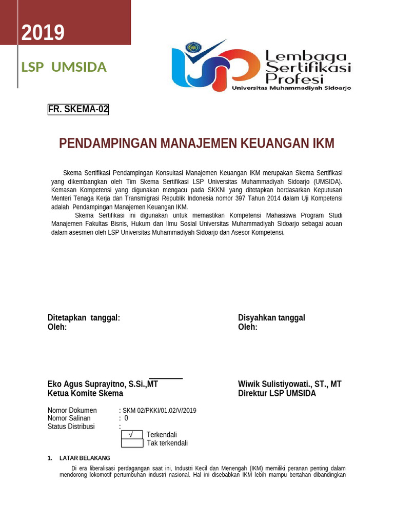 Skema Pendampingan Konsultasi Keuangan IKM - Fix1 | PDF