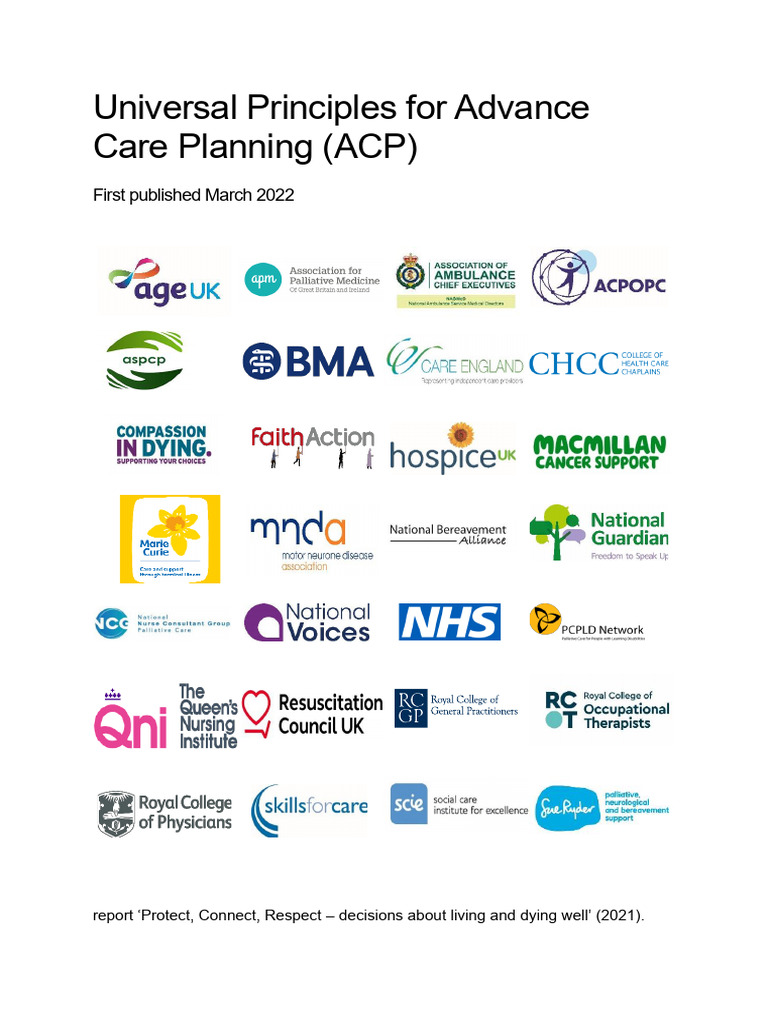 Universal Principles For Advance Care Planning | PDF | Palliative Care ...