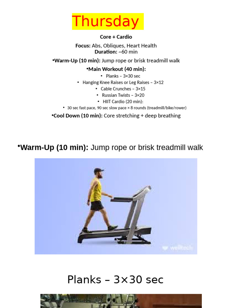 Thursday Workout Plan | PDF