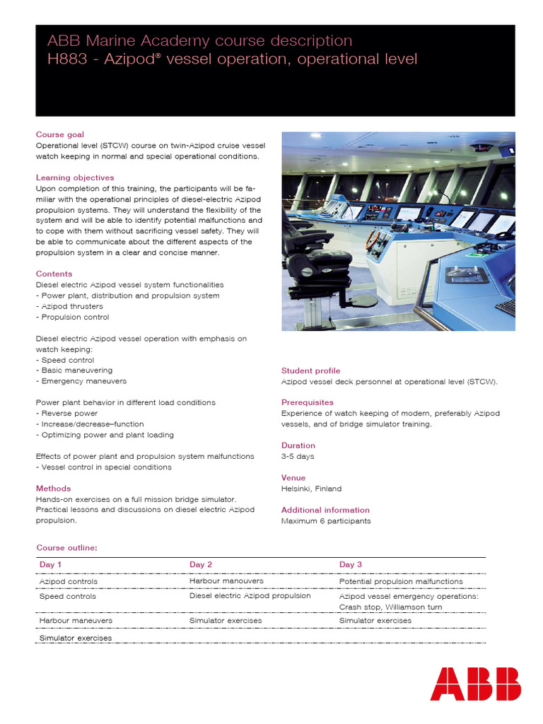 Azipod Propulsion System Training Course | PDF | Marine Propulsion ...