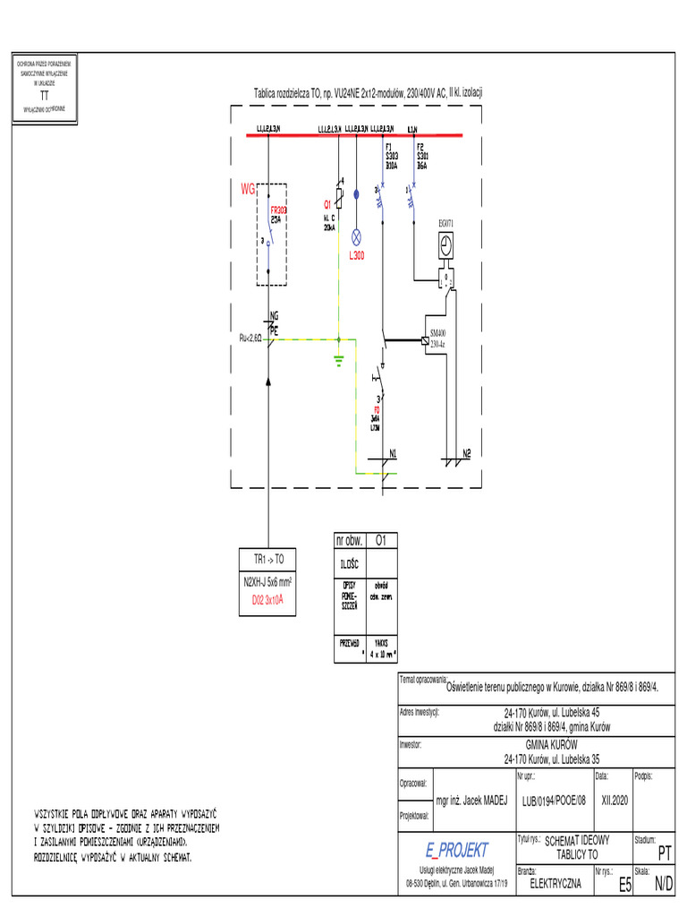 E5 - Schemat Tablicy To | PDF
