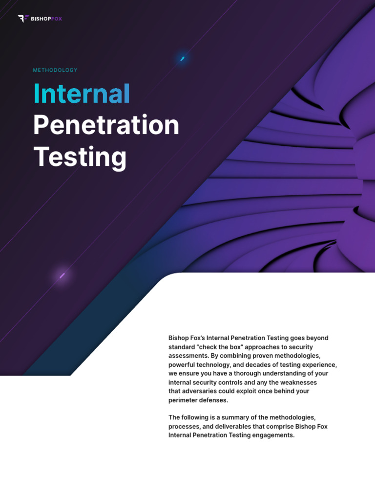 Bishop Fox Internal Penetration Testing Methodology | PDF | Port ...