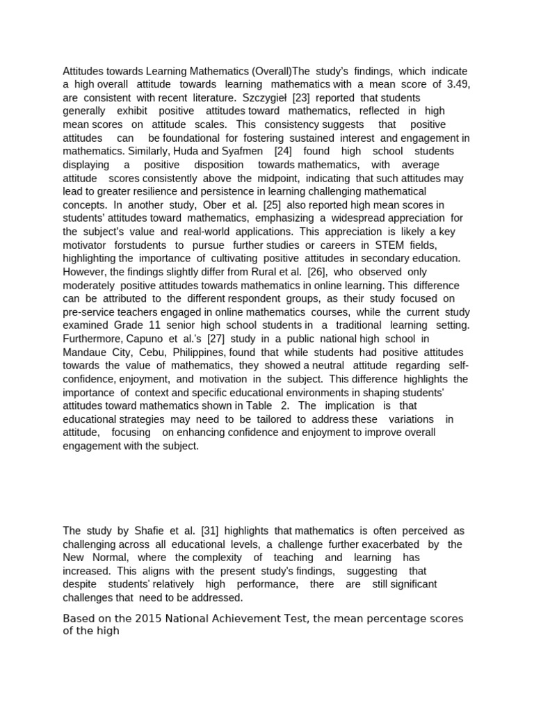 Positive Attitudes in Math Learning | PDF | Learning | Mathematics