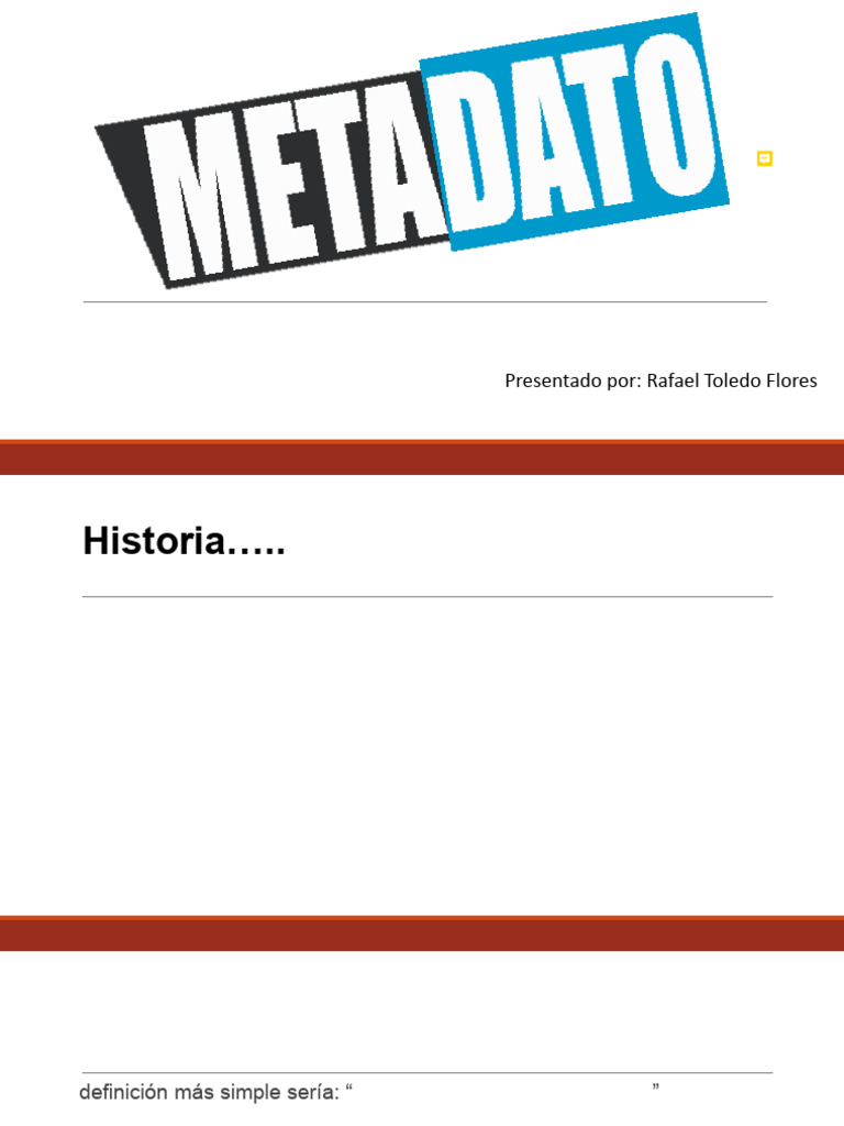 Metadatos | PDF | Metadatos | Datos
