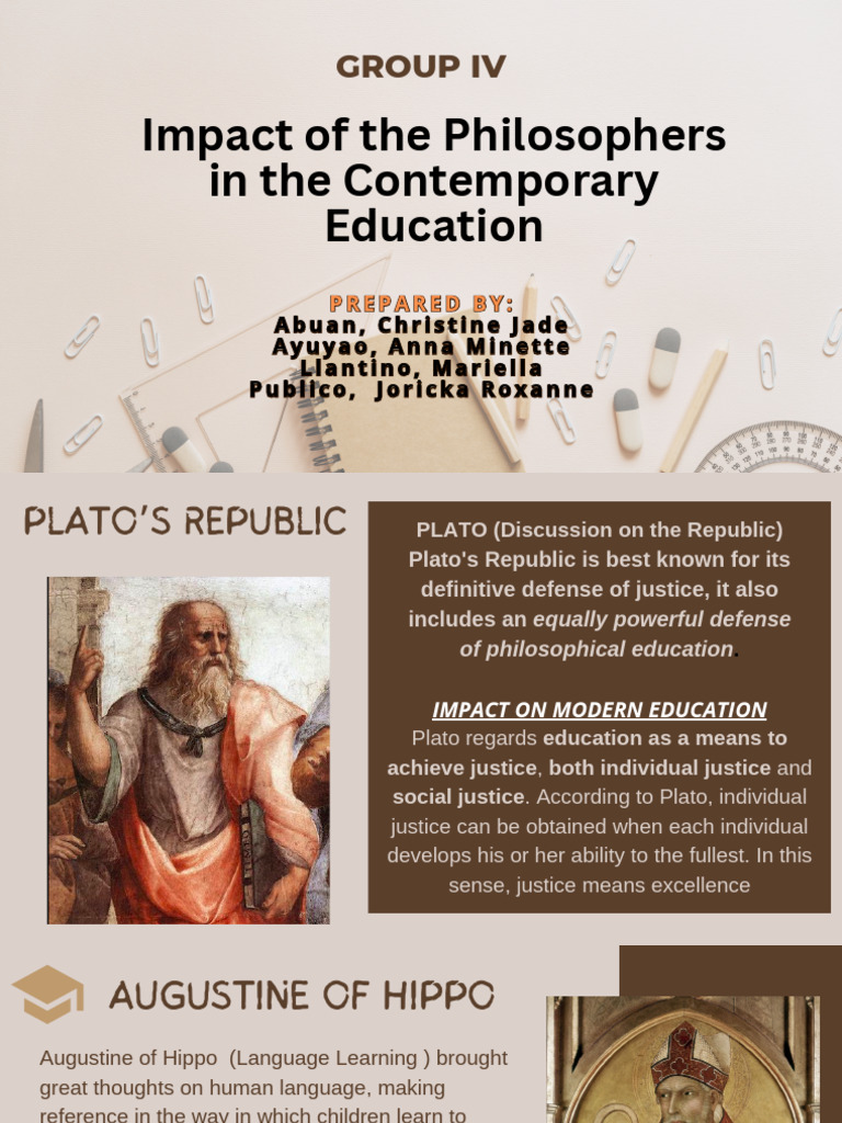 Philosophers' Impact on Modern Education | PDF | Political Philosophy ...