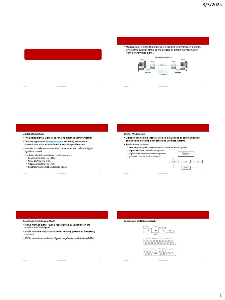 Modulation and Demodulation | PDF | Modulation | Electronic Engineering