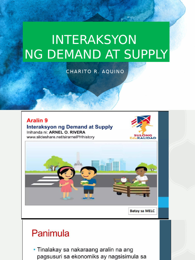 Interaksyon NG Demand at Supply | PDF