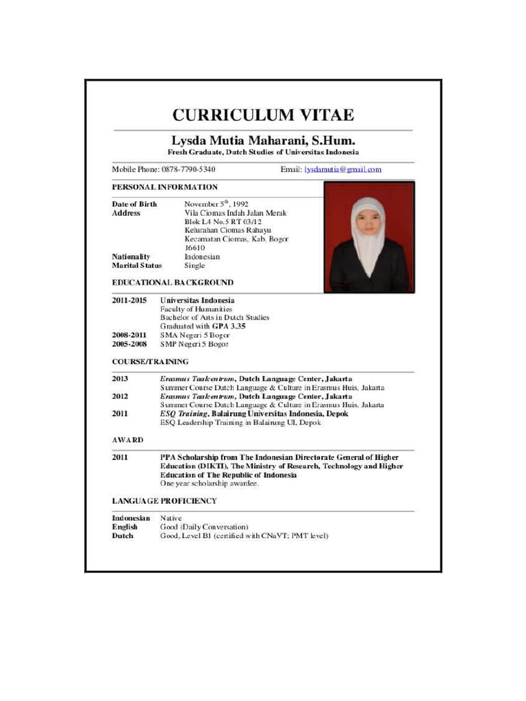Contoh CV | PDF