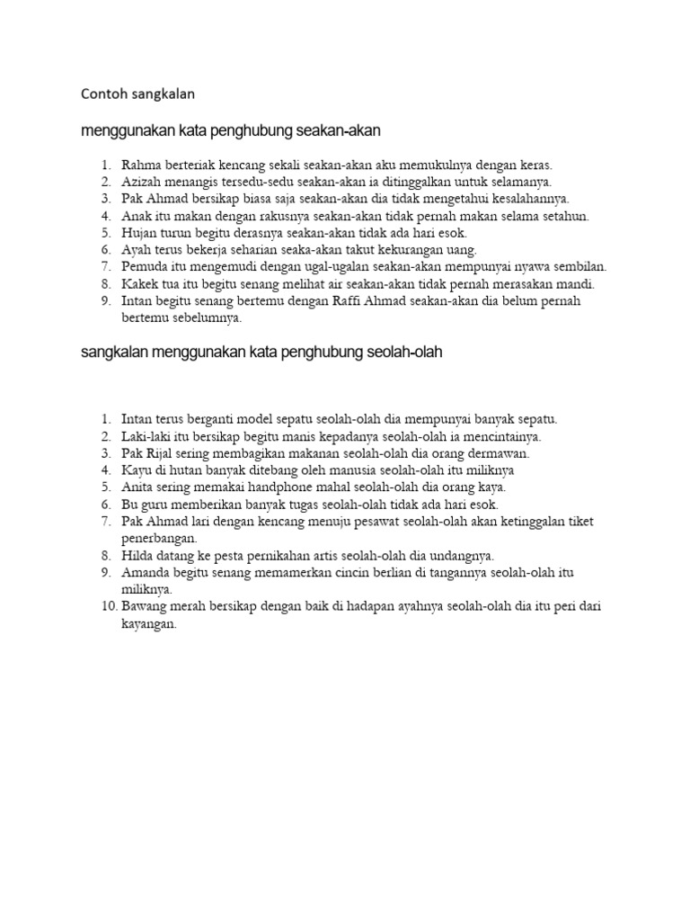 Contoh Sangkalan | PDF