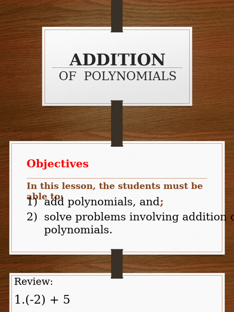 Adding Polynomials: A Step-by-Step Guide | PDF | Polynomial | Abstract ...