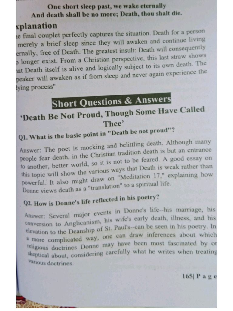 Death Be Not Proud... S.L .... Q | PDF